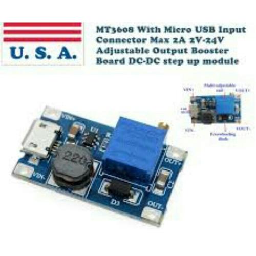 Jual MT3608 Micro 2A DC USB like xl6009 step up converter boost - Kota Bogor - art techno new ...