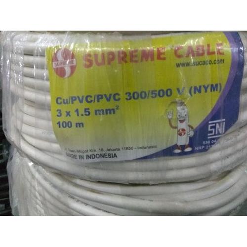 Jual kabel supreme 3x1,5 nym / kabel instalasi / kabel engkel / kabel 50 m - Jakarta Pusat ...