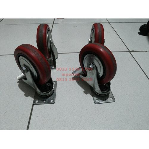Jual Roda Kereta Dorong 4 " 1set Roda Meja 100 mm Roda Lemari Roda ...