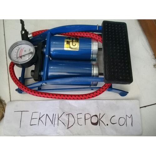 Jual pompa gs sepeda kaki 2 tabung doble foot pompa multifungsi pompa ...