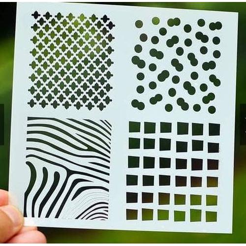 Jual Plastic Stencil - 4 in 1 pattern - Jakarta Timur - JPL CRAFT STORE ...