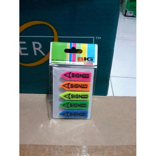Jual BIG post it / stick note sign here 44 x 12 mm 5 warna - Kota ...