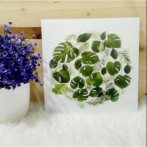 Jual Hiasan Dinding Lukisan Stiker Vinyl Doff Daun Daun Monstera - Kota ...