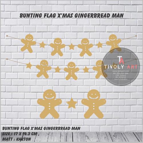 Jual Bunting Flag Christmas / Garland GingerBread Man - Jakarta Barat ...