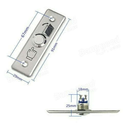 Jual push button/door exit button/exit button/button pintu-stainess ...