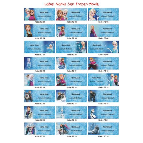 Jual Stiker Label Nama - Seri Frozen - Jakarta Timur - Toko ASB | Tokopedia