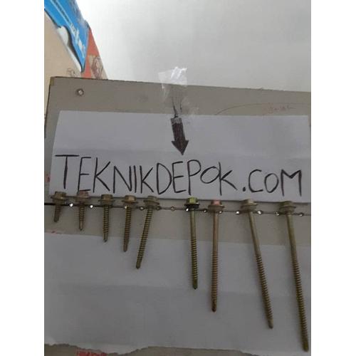 Jual skrup roofing 10x1 1/2 skrup atap ujung pisau skrup hollow 10 x 1 ...