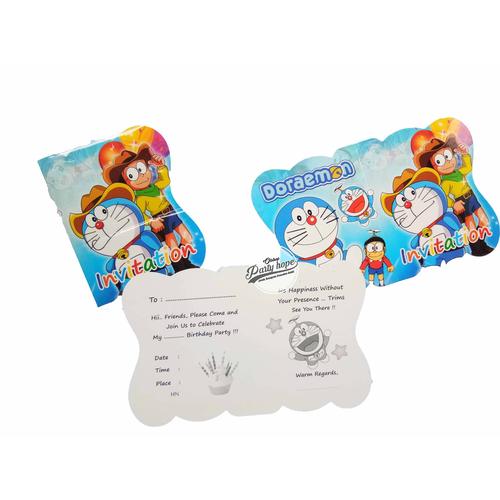 Jual Kartu Undangan Ulang Tahun doraemon / Pesta Ultah Invitation / hbd ...