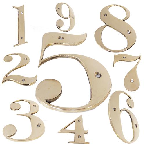 Jual 10cm Angka Klasik Kuningan Alamat Papan Nama / Brass Number ...
