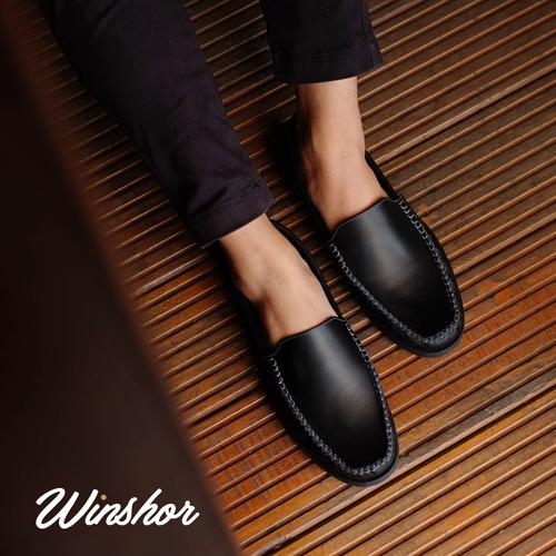 Jual Alister Moccasin Black - Sepatu Moccasin Casual Pria Premium ...