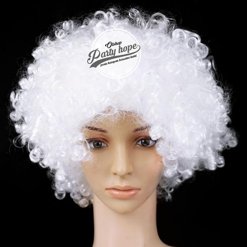 Jual Wig putih / Rambut Palsu Kribo Allsize / Wig Badut / wig costplay ...