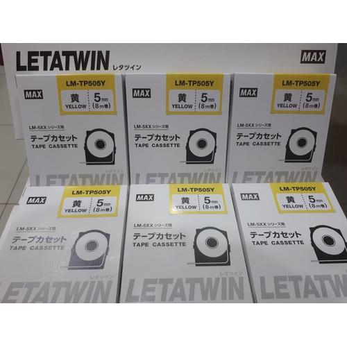 Jual Label tape letatwin 5ml warna Yellow LM-TP505Y Max Letatwin ...