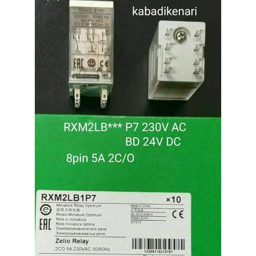 Jual SCHNEIDER RELAY RXM2LB*** 8 PIN PIPIH 5A 2C/O DIN RAIL PANEL BOX - Jakarta Pusat ...