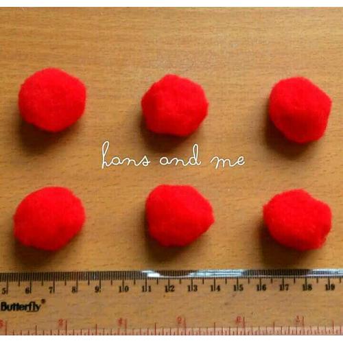 Jual Pom Pom 3cm / Pompom 3 cm Merah - Jakarta Barat - Hans and Me ...