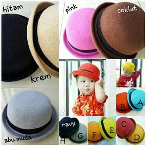 Jual Topi Chaplin Caplin Balita Anak /Topi Bowler Hat Bahan Lembut ...