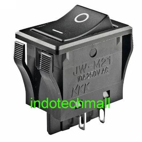 Jual Rocker Switch Nikkai NKK 10A 250V JW-M21 Japan DPST 4pin - Kab ...