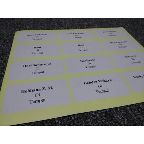 Jual Cetak Sticker Label Undangan / Label Nama Undangan Tom n Jerry No ...
