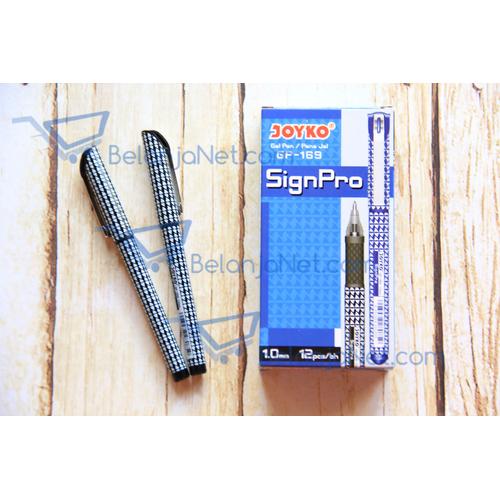 Promo Pen Gel Joyko Sign Pro 1.0 mm GP-169 Tinta Hitam/Biru - Hitam ...