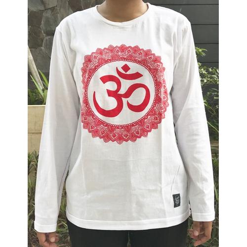 Jual Kaos Yoga / Baju Yoga / Long slevee Sindu Ohm Besar Putih - Ohm ...