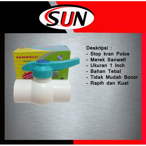 Jual Stop kran 1" Inch Sanwell | Ball Valve 1" Inch Sanwell - Kab ...