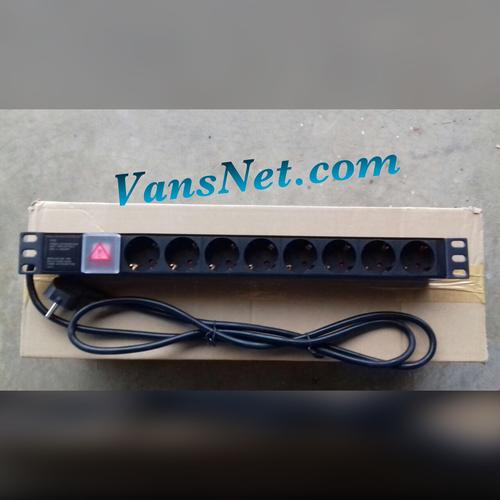 Jual pdu 8outlet germany socket / pdu8g/colokan listrik 8hole utk rack ...