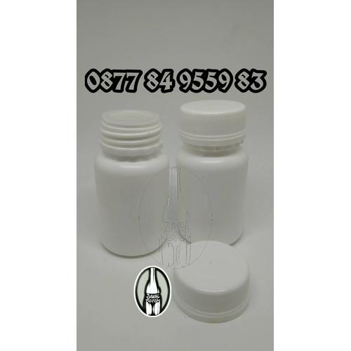 Jual Botol HDPE Kapsul 80ml / Botol Kapsul Putih (sumbat dan tutup ...