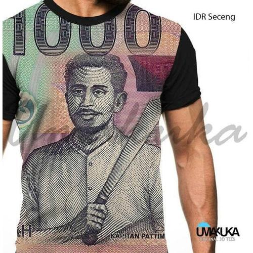 Jual Kaos uang seribu rupiah 1000 rupiah uang lama gambar kapitan ...