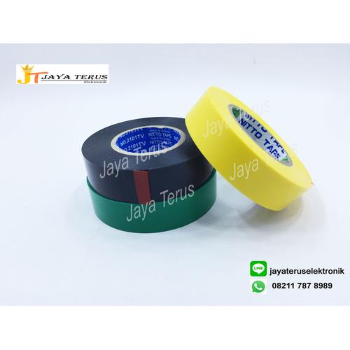 Jual Isolasi / Solasi/ Solatip Listrik Nitto 2107 Hitam Kuning Hijau ...