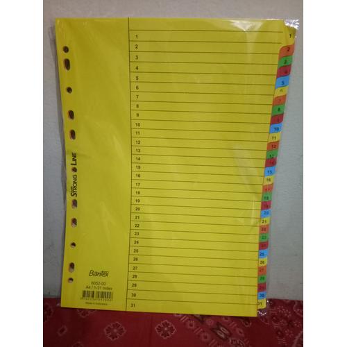 Jual Pembatas File Kertas Dokumen Bantex Cardboard Divider A4 - 31 ...