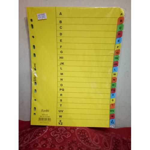 Jual Pembatas File Kertas Dokumen Bantex Cardboard Divider A4 - 20 Page ...
