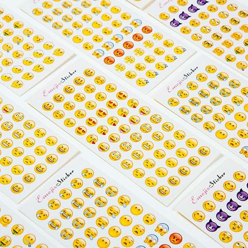 Jual Stiker gambar tempel imut motif EMOJI lucu unik murah-planner ...