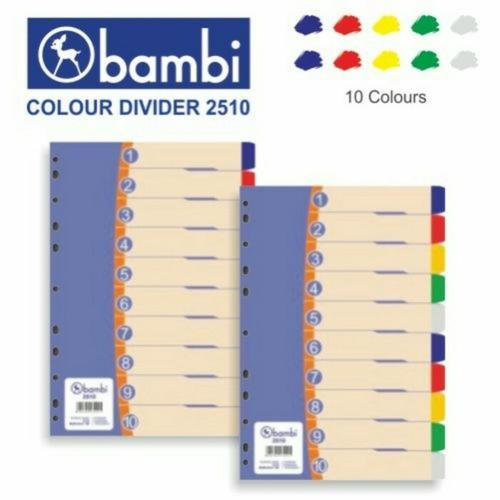 Jual Divider/pembatas 10 warna kuat BAMBI - Jakarta Utara - Toko ATK ...