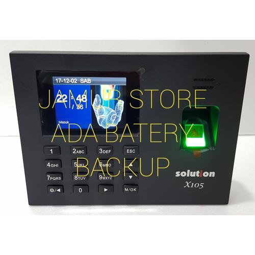 Jual FINGER PRINT SOLUTION X105 ASLI Mesin finger Print X105 Batery ...