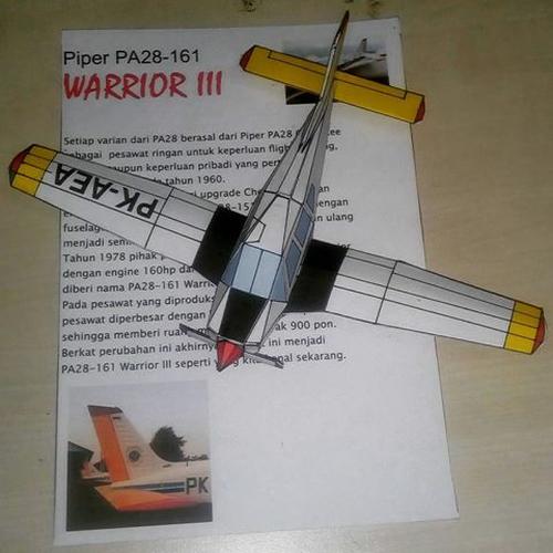 Jual Papercraft Pesawat Piper PA-28-161 Warrior III STPI Curug - model ...