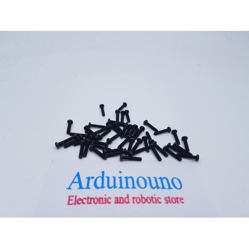 Jual Baut 3mm M3x12 M3 M3*12 Black Round hexagonal besi metal Screw ...