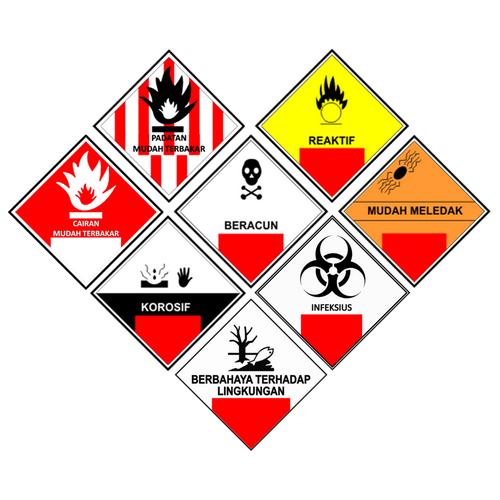 Jual Sticker Safety Sign Rambu Tanda Peringatan Limbah B3 size 25 cm ...