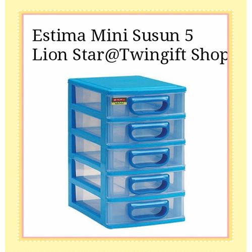 Jual Rak Container Laci Estima Mini susun 5, Lion Star.(KHUSUS GOJEK ...