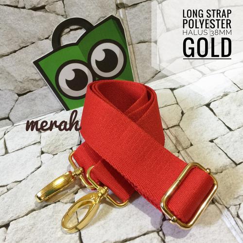 Jual Tali Tas Siap Pakai Long Strap 38mm Polyester Halus aksesoris GOLD ...