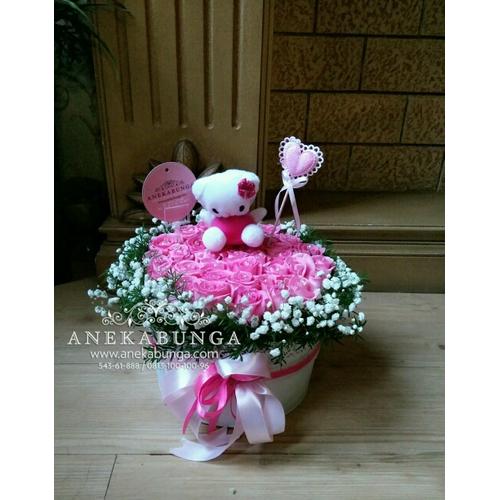 Jual Rangkaian Bunga Asli Hello Kitty Flower ulang tahun new born ...