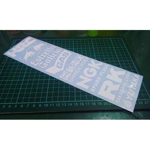 Promo Cutting Sticker Sponsor Honda 9x30cm HRC Estrella GAS NGK RK DLL ...