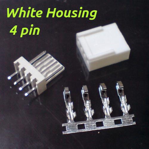 Jual 4P 4 pin header White Housing Male Female Connector PCB 180 ...