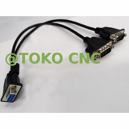 Jual Cable DB9 Female to 2 DB9 Male Serial Rs232 Splitter 9pin Kabel 9 ...