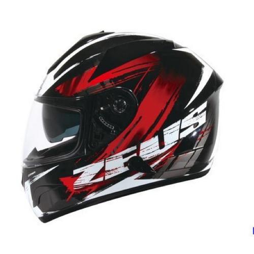 Jual zeus 806 matt black doff red hitam dop merah ii48 helm fullface M ...