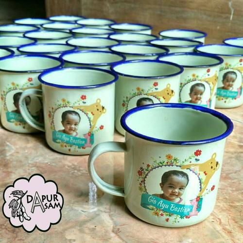 Jual Custom Sablon Gelas enamel 7cm Dua sisi - Kab. Kulon Progo ...