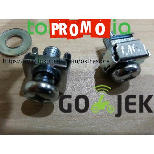 Jual CAGENUT BAUT RACK SERVER SCREW M6 SET WALLMOUNT, CLOSERACK, OPEN ...