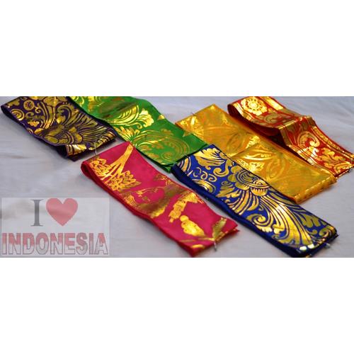 Jual Sabuk adat bali obi kebaya prada emas tradisional ikat tarian nari ...