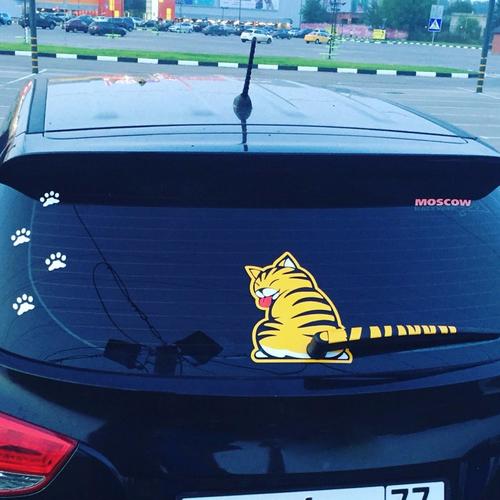 Jual STICKER WIPER MOBIL MOTIF KUCING/CUTTING STICKER WIPER MOBIL ...