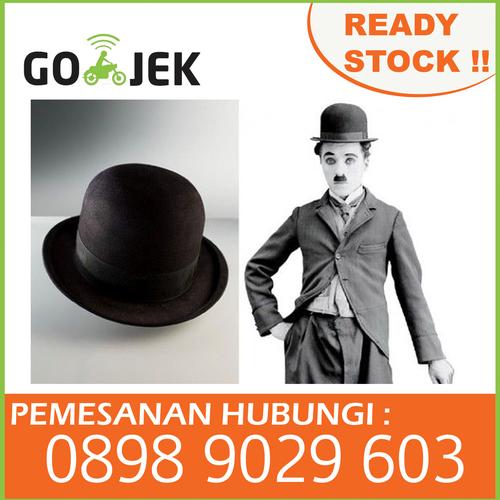 Jual topi charlie chaplin topi bundar topi baret hitam - BOX PACKING ...