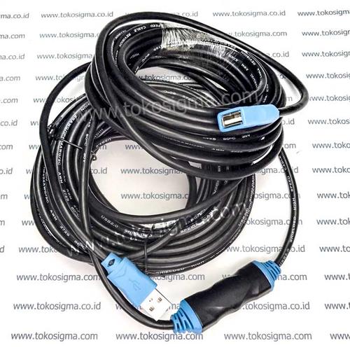 Jual KABEL PERPANJANGAN USB 2.0 EXTENSION AKTIF 20 meter with BOOSTER ...