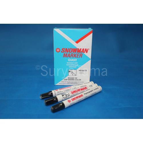 Jual Spidol Snowman Marker Giant G-12 (Black) - Kab. Bekasi - Surya ...
